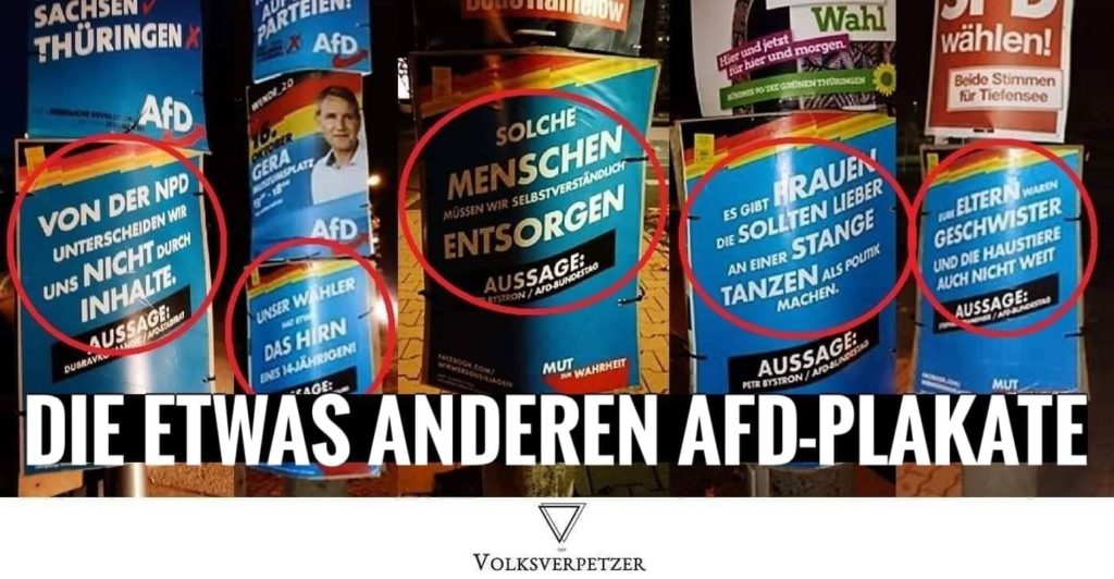"Mut zur Wahrheit": AfD-Plakate, die der AfD weniger gefallen dürften