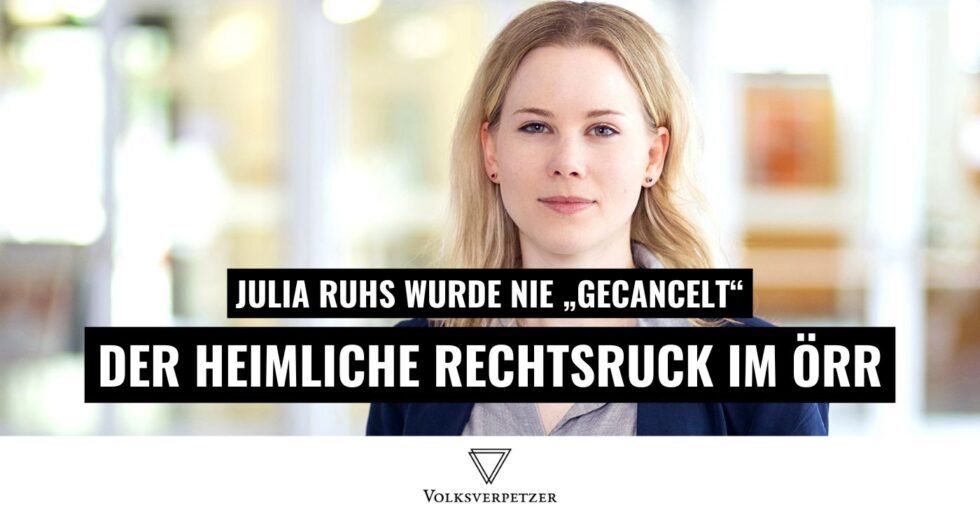 Faktencheck: Julia Ruhs wurde nicht „abgesetzt“ – rechte Inszenierung - Volksverpetzer
